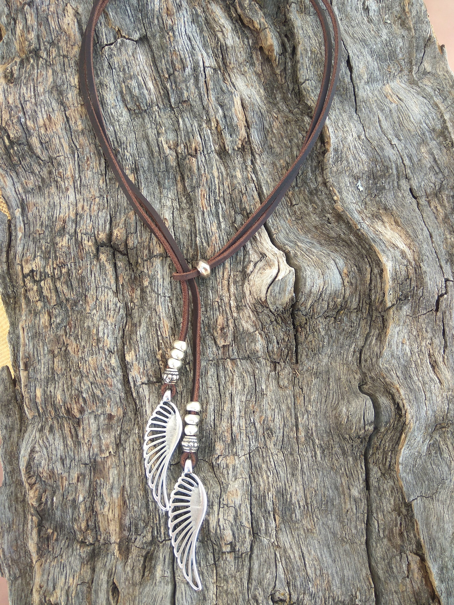 Silver Wing Necklace for Women, Necklace With Silver Wing Charms ...