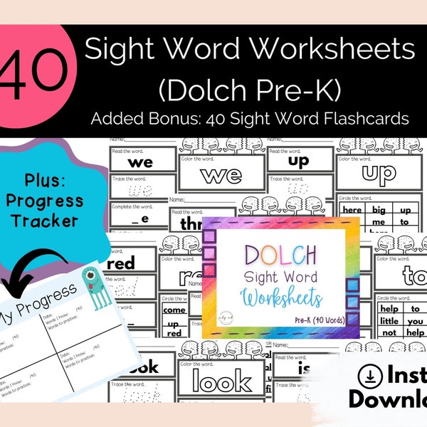 Dolch Sight Words - Etsy