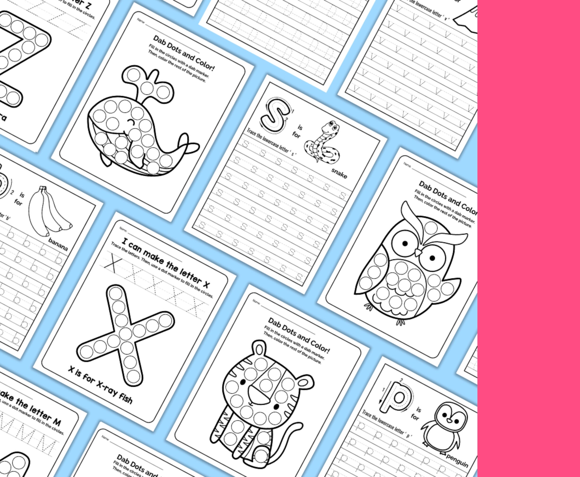 Preschool Alphabet Worksheets, ABC Tracing, Alphabet Tracing Practice ...