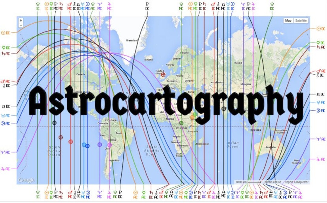 Personalized Astro-cartography Map and City Descriptions. READ ...