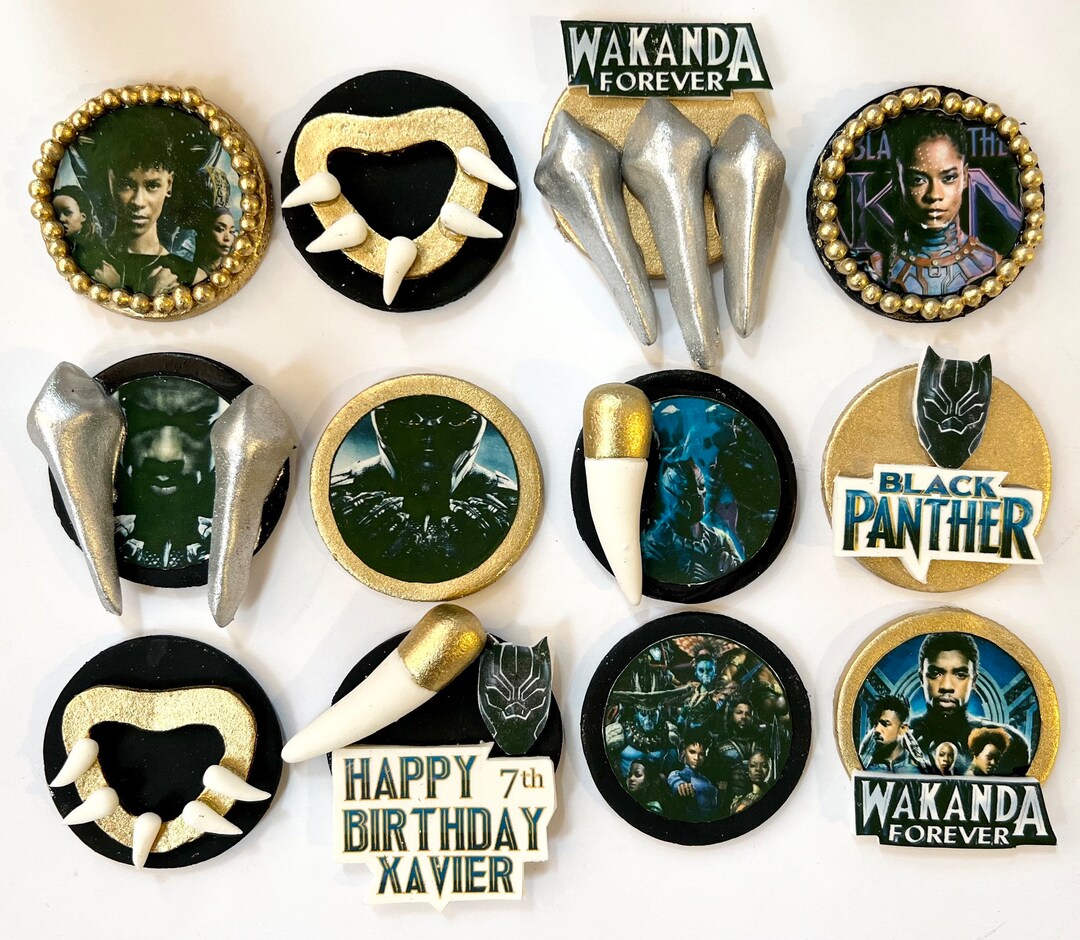 Wakanda Forever Cupcake Toppers - Etsy