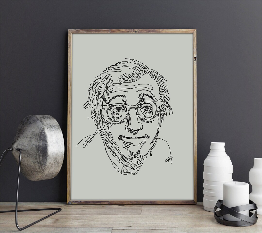 PRINTABLE Woody Allen Poster, Woody Allen Art, Minimalist Hipster Art ...