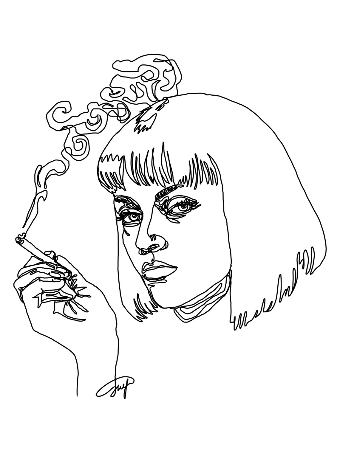 PRINTABLE Pulp Fiction Poster, Pulp Fiction Art, Minimalist Mia Art ...