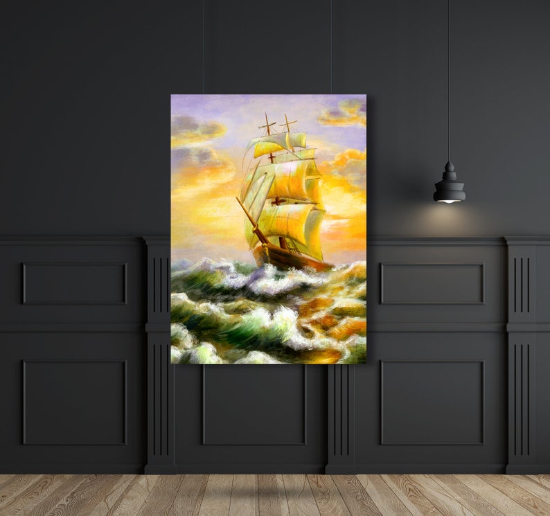 Sailing Ship Wall Art Nautical Wall Art Nautical Printable Poster
