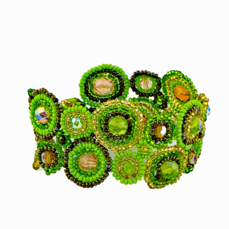 Circle Seed Bead Magnetic Closure Bracelet Artisan Made - Guatemala - Etsy