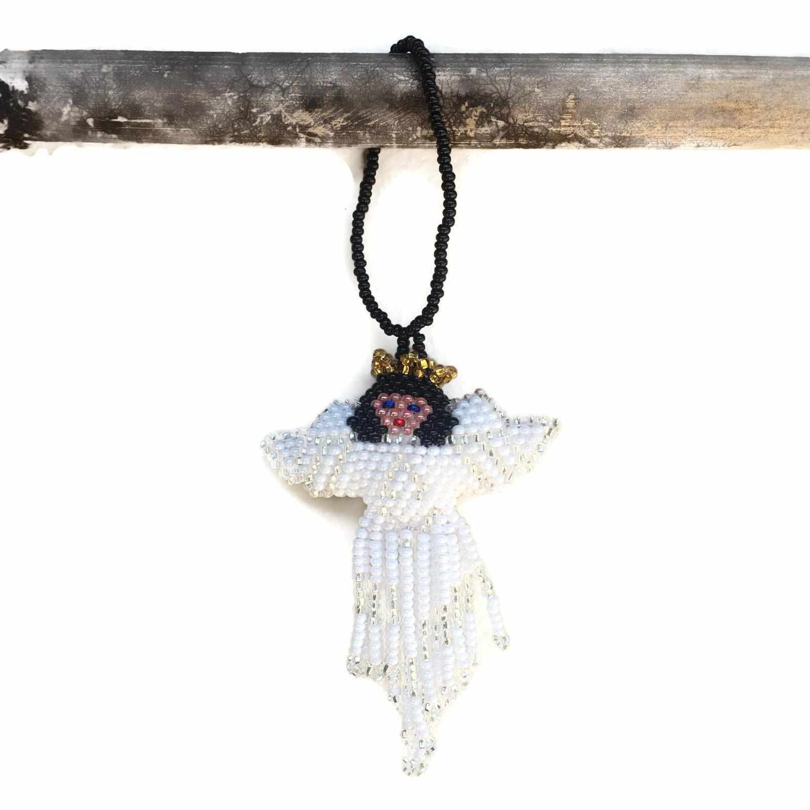Angel Seed Bead Colorful Ethically Made Boho Ornament | Etsy