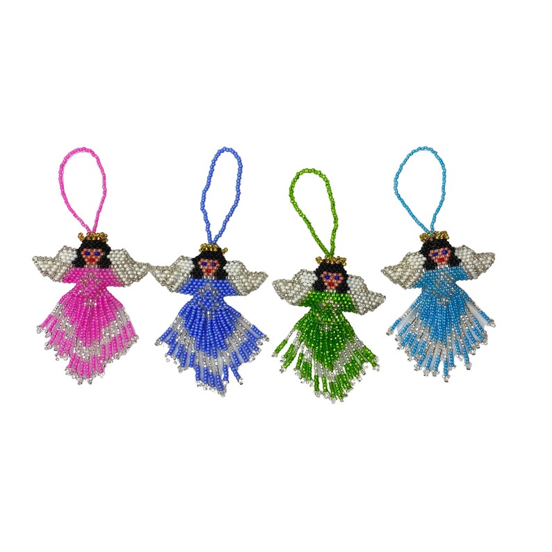 Angel Seed Bead Colorful Ethically Made Boho Ornament - Etsy