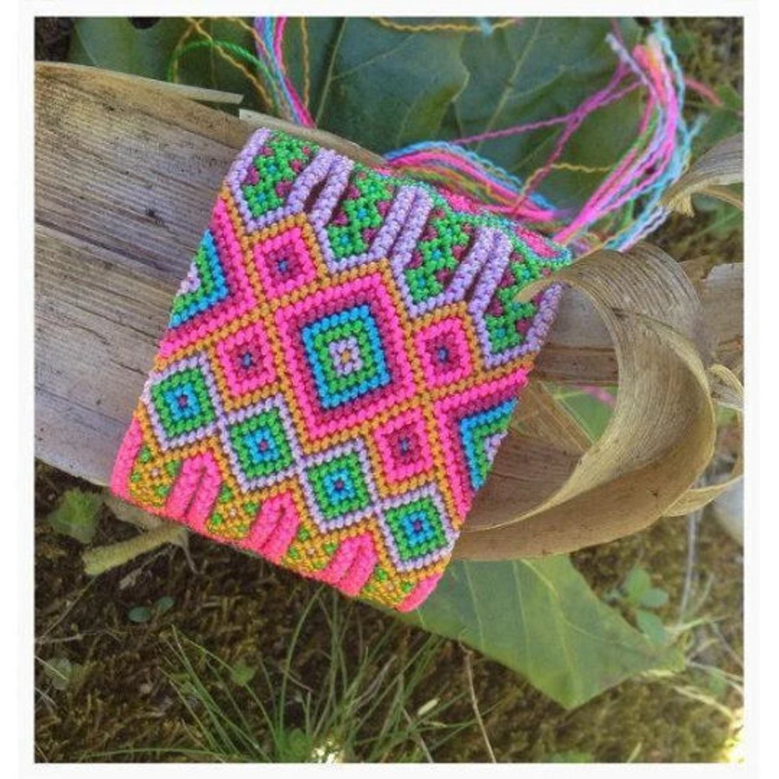 BULK Pack Friendship Woven Macrame Multicolor Bracelet large - Etsy