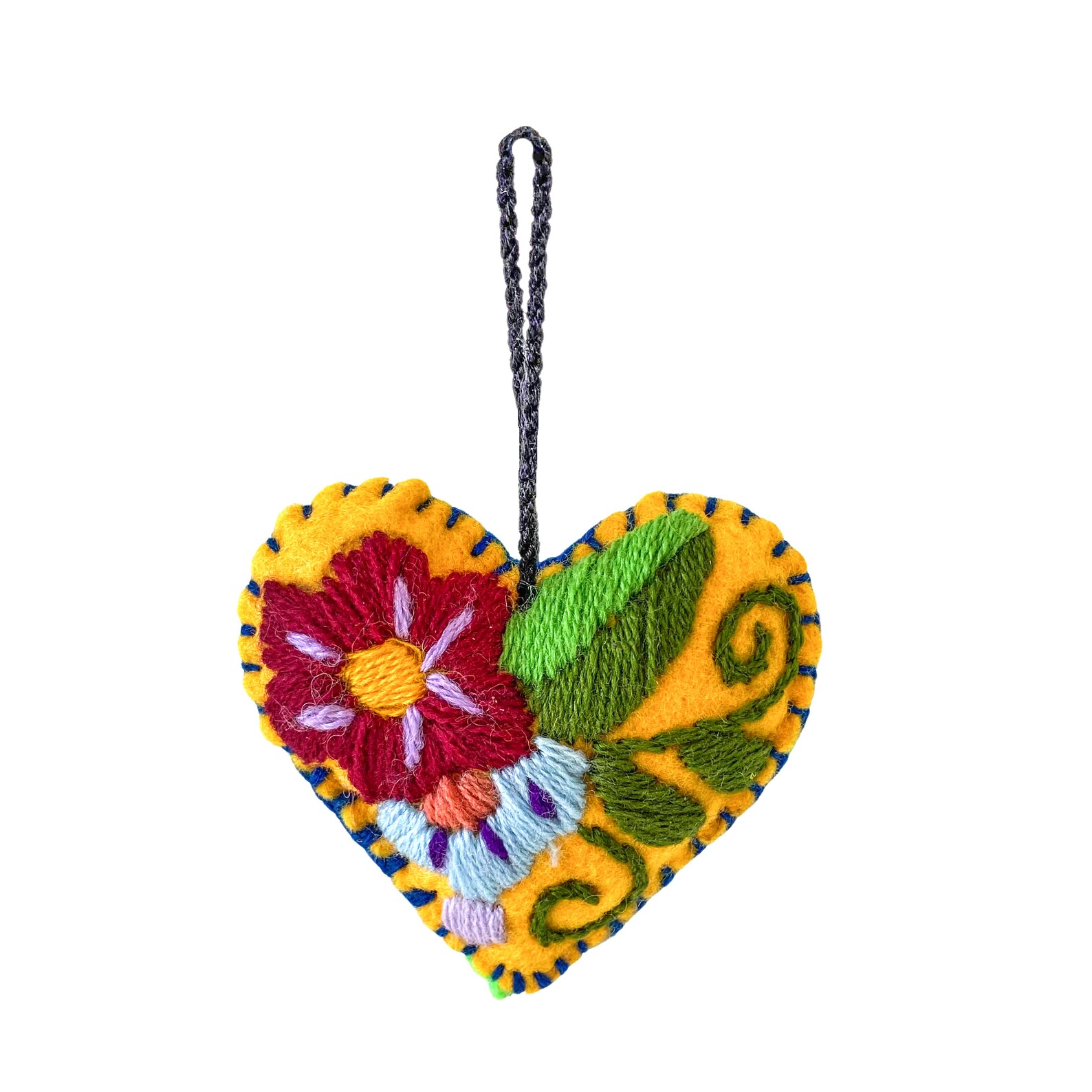 Corazon Heart Embroidered Felted Boho Valentines Love Gifts - Etsy