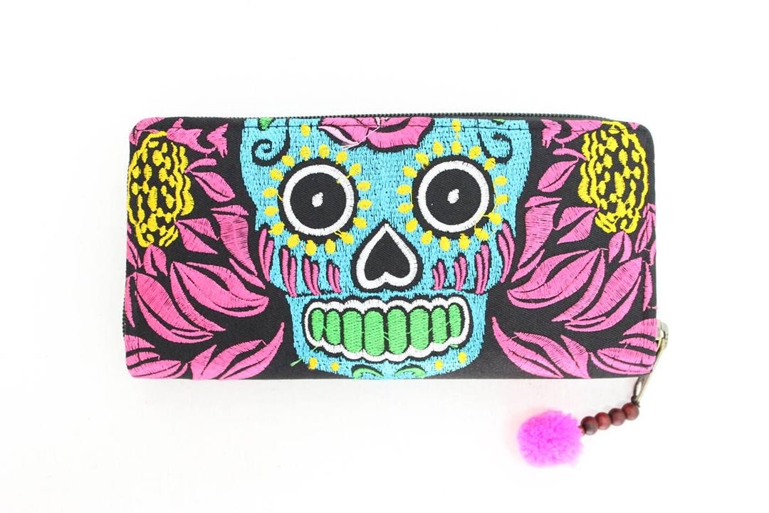 Culturas Sugar Skull Dia De Los Muertos Day of the Dead Handmade Wallet ...