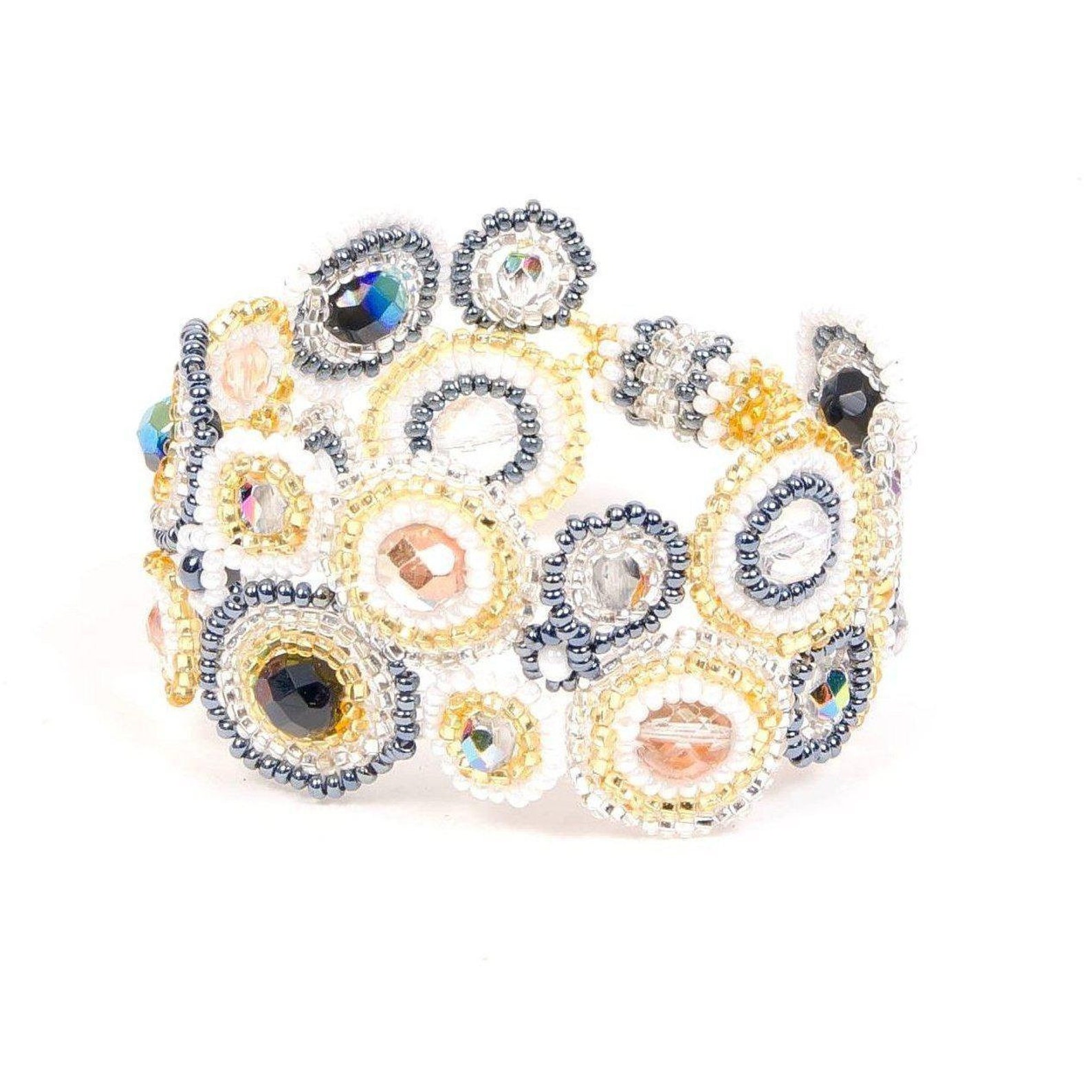 Circle Seed Bead Magnetic Closure Bracelet Artisan Made - Guatemala - Etsy