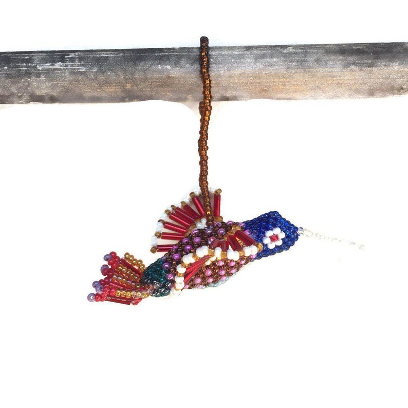 Hummingbird Seed Bead Boho Ethically Made Ornament - Etsy