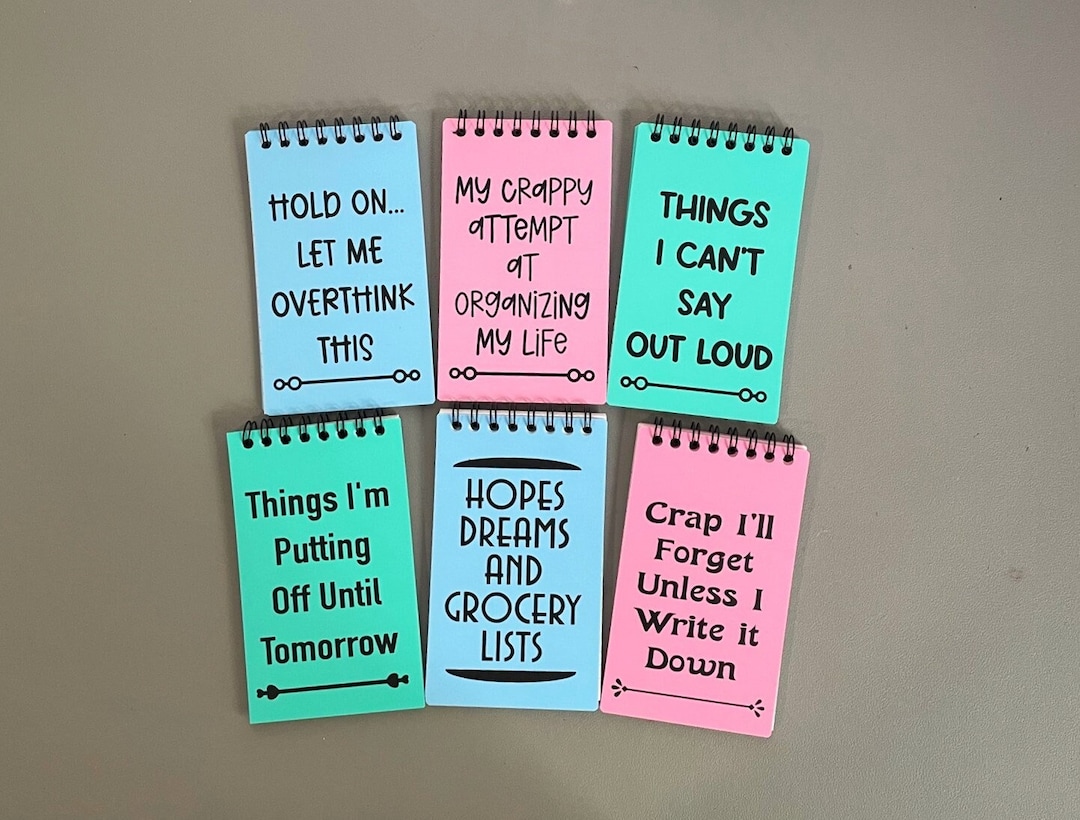 Mini Notebooks, Cute Mini Notebooks, Notebooks With Sayings ...