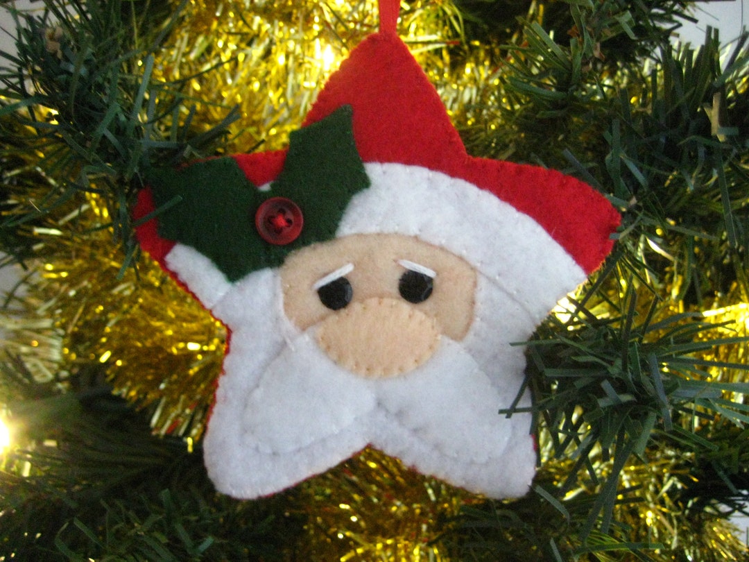 Felt Santa Ornament Christmas Ornament Christmas Decoration - Etsy