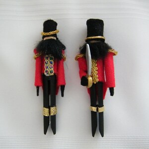 Clothespin Nutcracker Ornaments, Clothespeg Ornaments, Wooden Peg ...