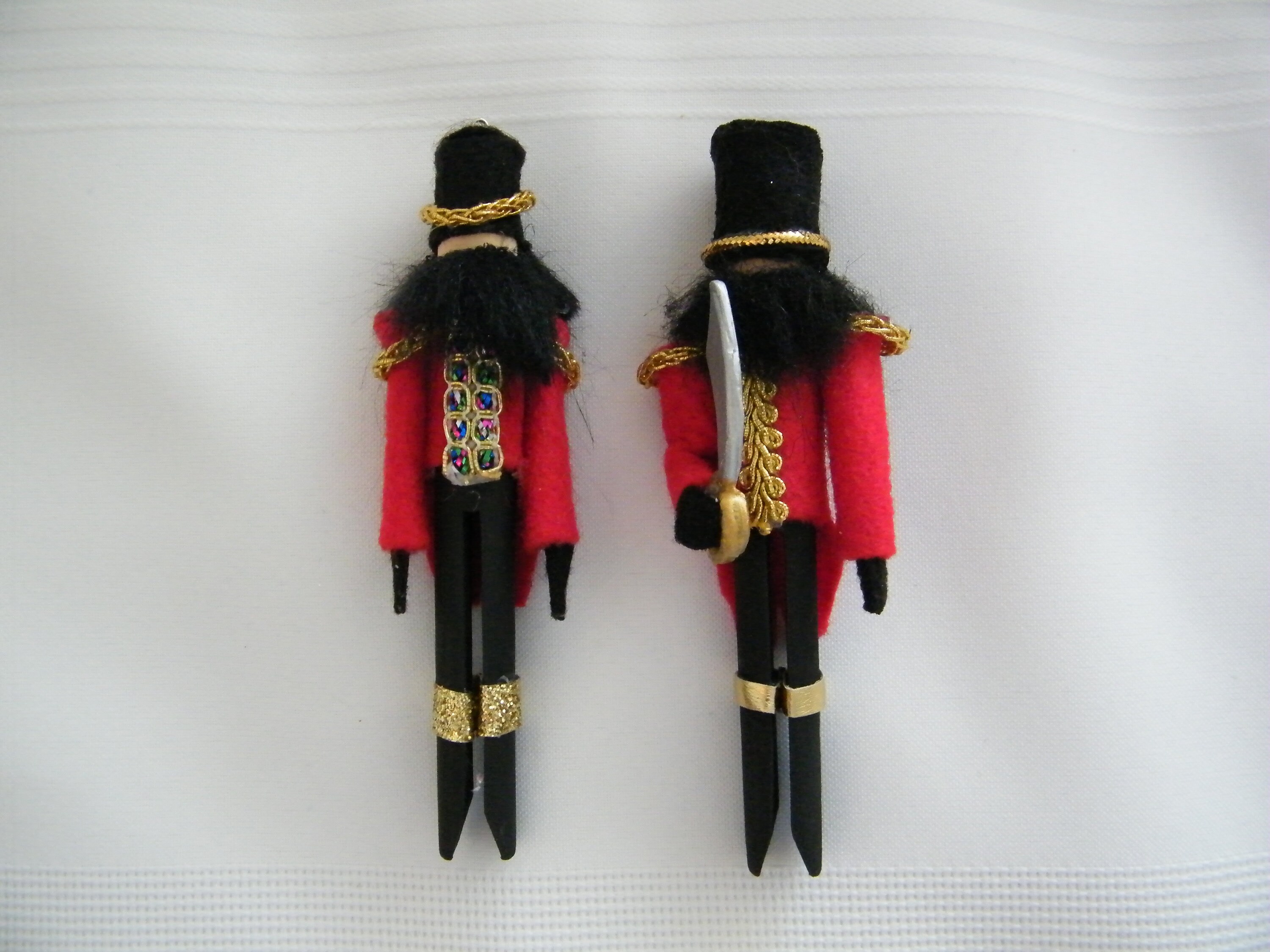 Clothespin Nutcracker Ornaments, Clothespeg Ornaments, Wooden Peg ...