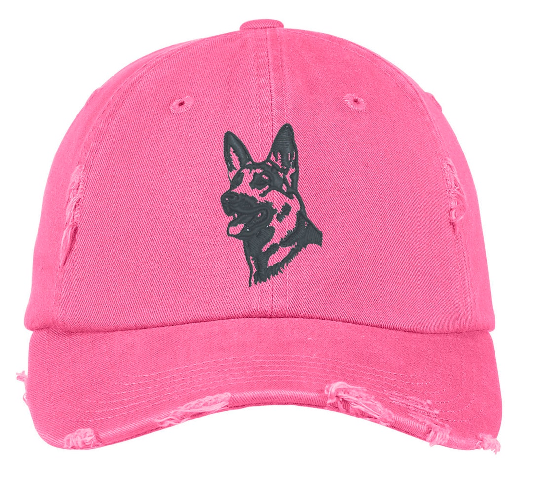 German Shepherd Hat Embroidered Baseball Cap Distressed Dog - Etsy