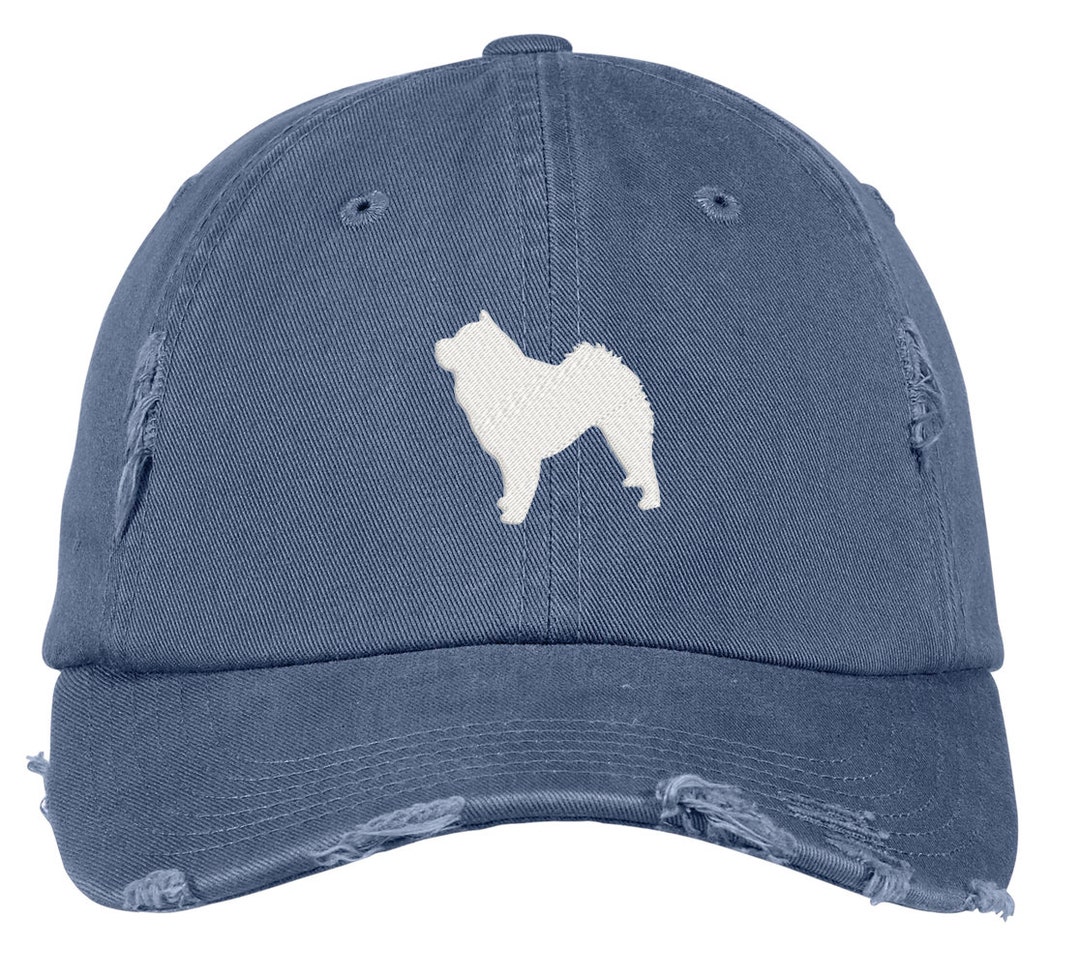 Chow Chow Hat, Embroidered Baseball Cap, Distressed, Songshi Quan Dog ...