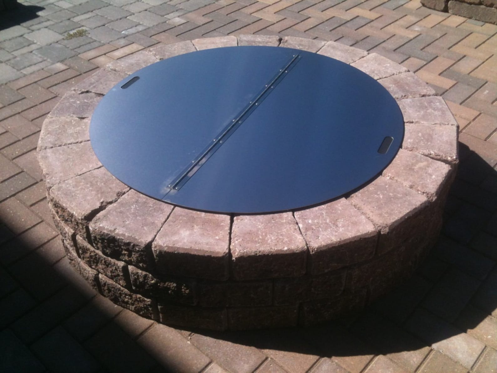 Firebuggz Fire Pit Covers - Stainless Steel Fire Pit Cover, 40” Round ...