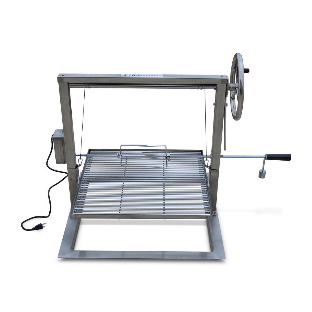 Santa Maria Argentine Drop in Grill Stainless Steel With Rotisserie Kit ...