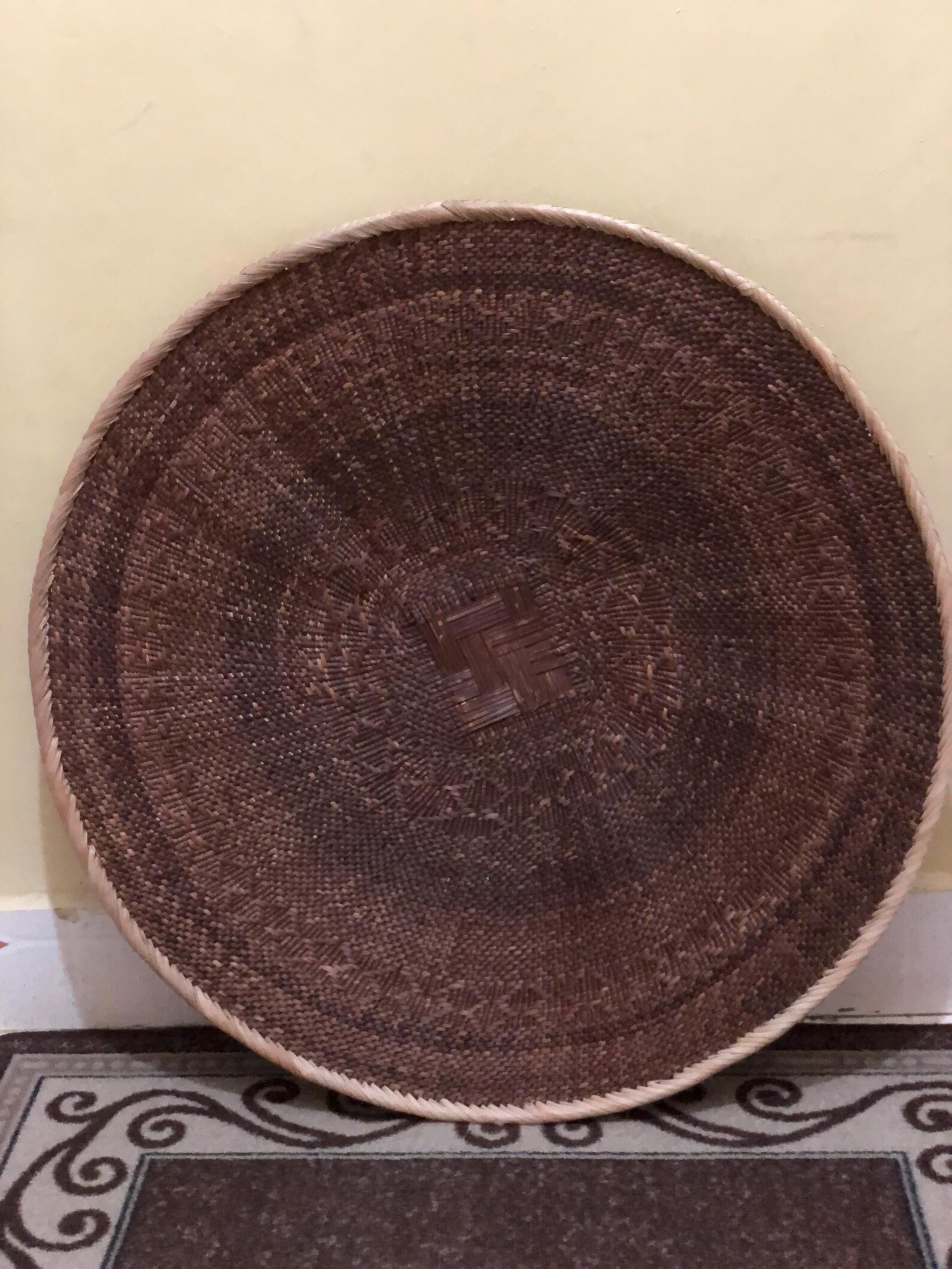African Deep Brown Tonga Wall Basket - Etsy