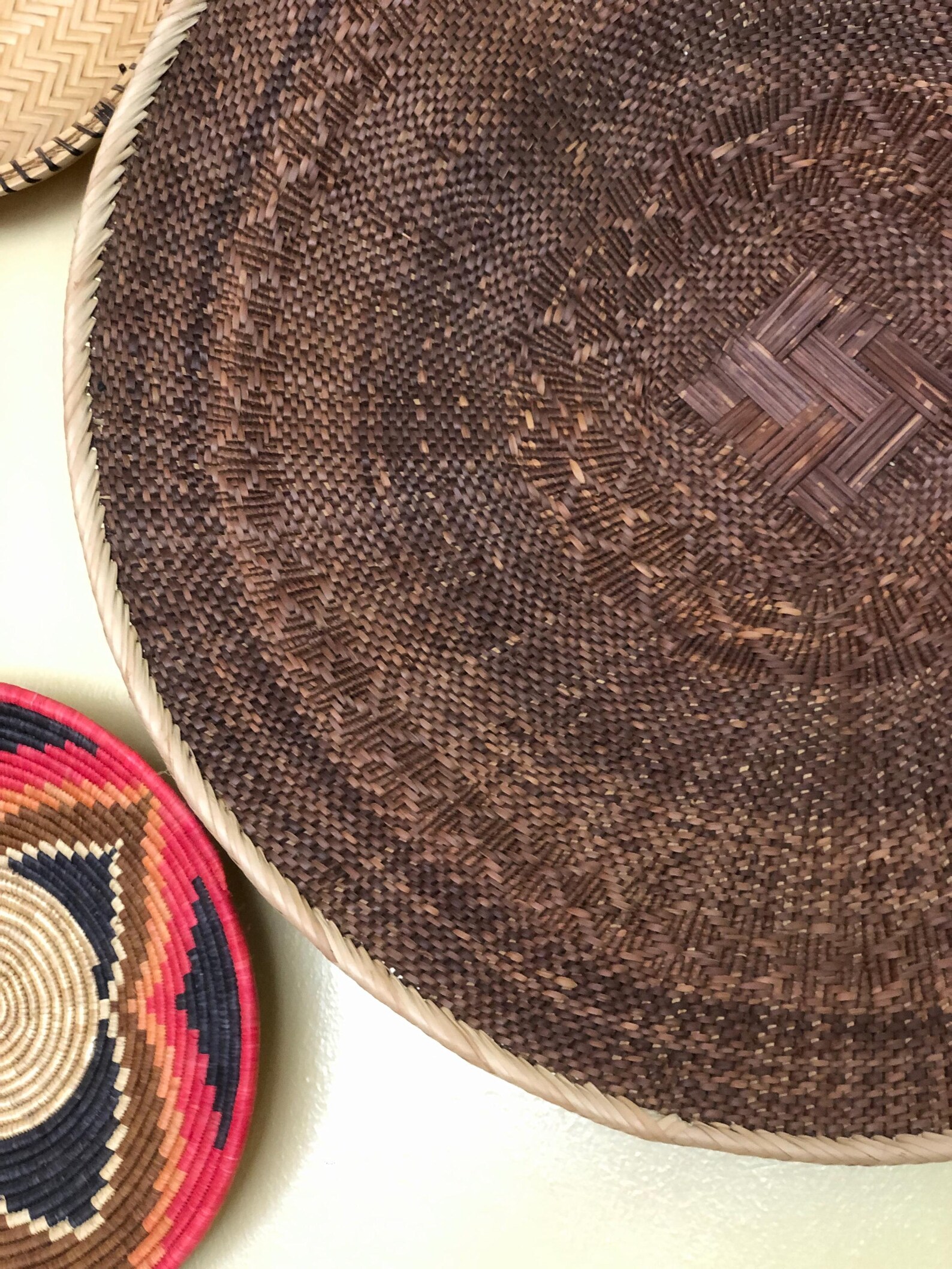 African Deep Brown Tonga Wall Basket - Etsy