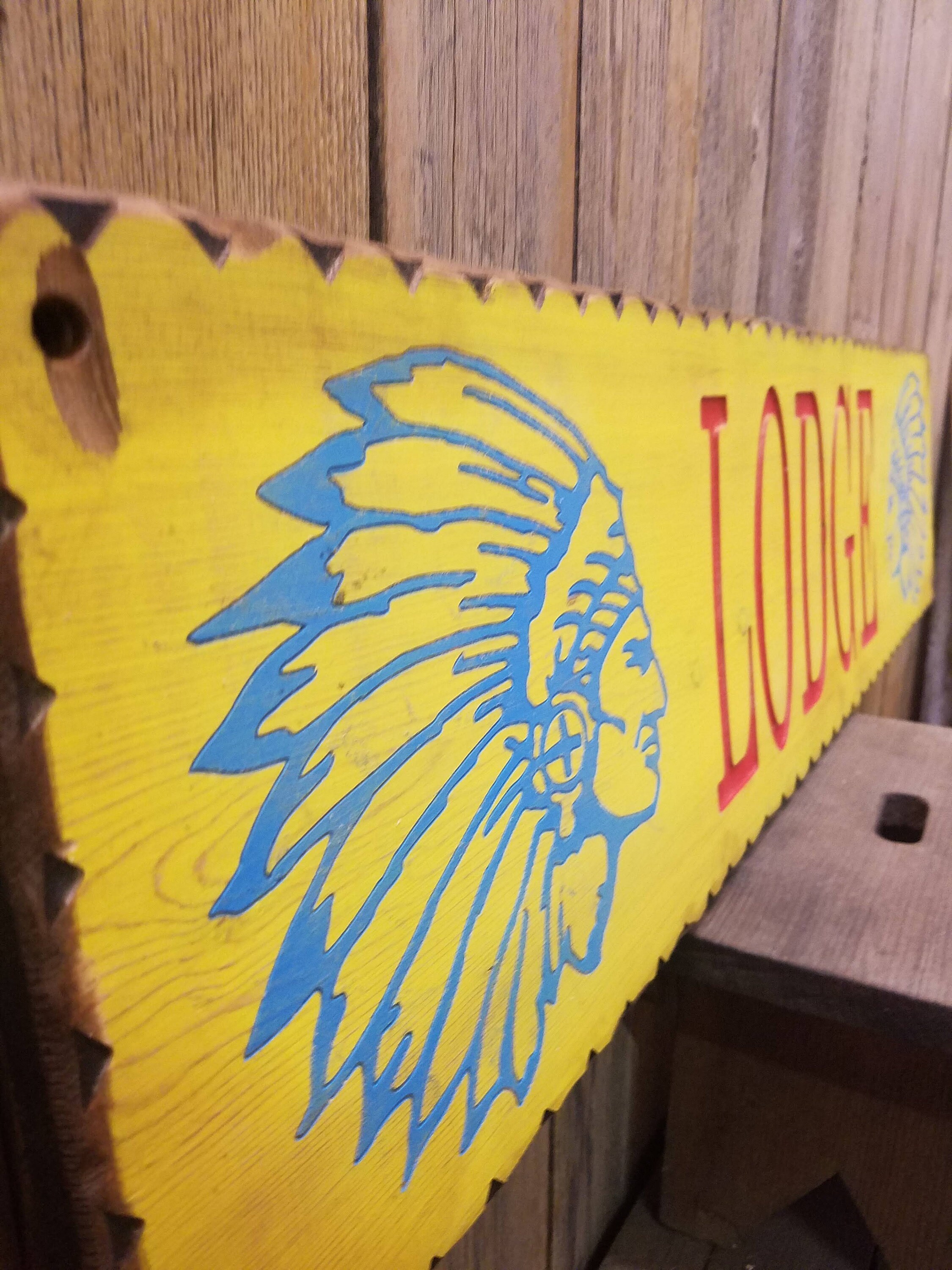 LODGE/rustic/Southwest/carved wood/sign/Lodge/Native American/Chief ...