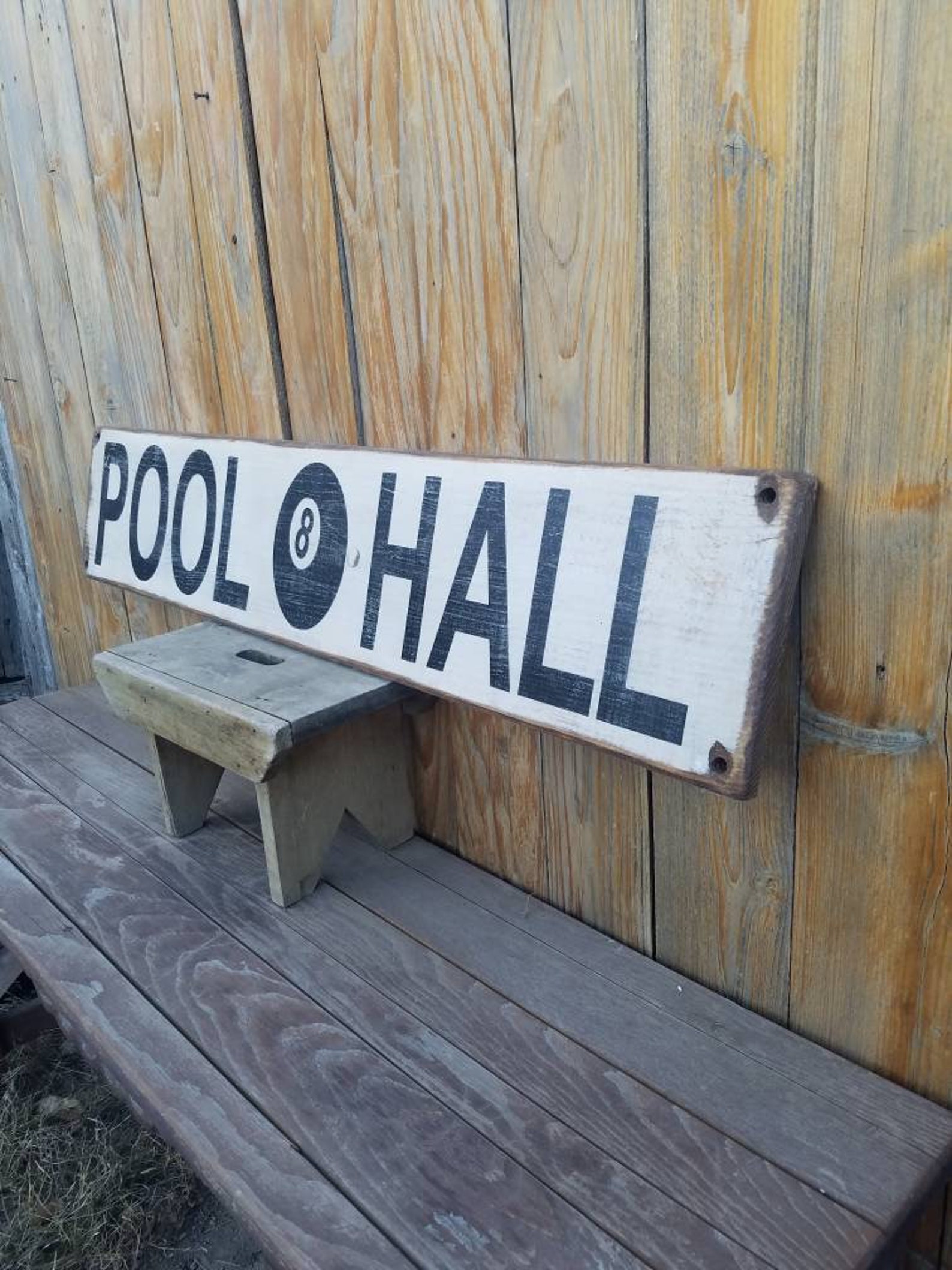 POOL HALL/Rustic/Wood/Sign/Man | Etsy