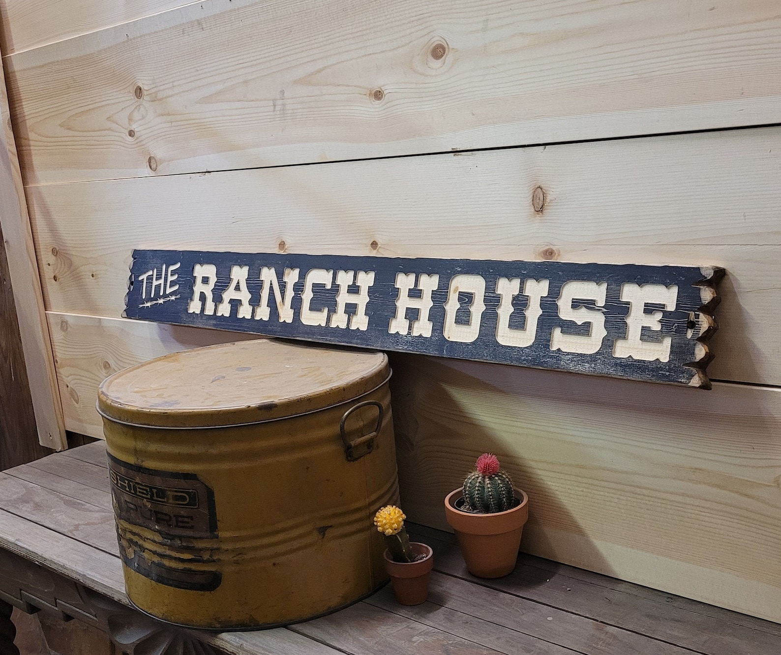 THE RANCH HOUSE Rustic Carved Wood Sign Western Décor Bunk | Etsy