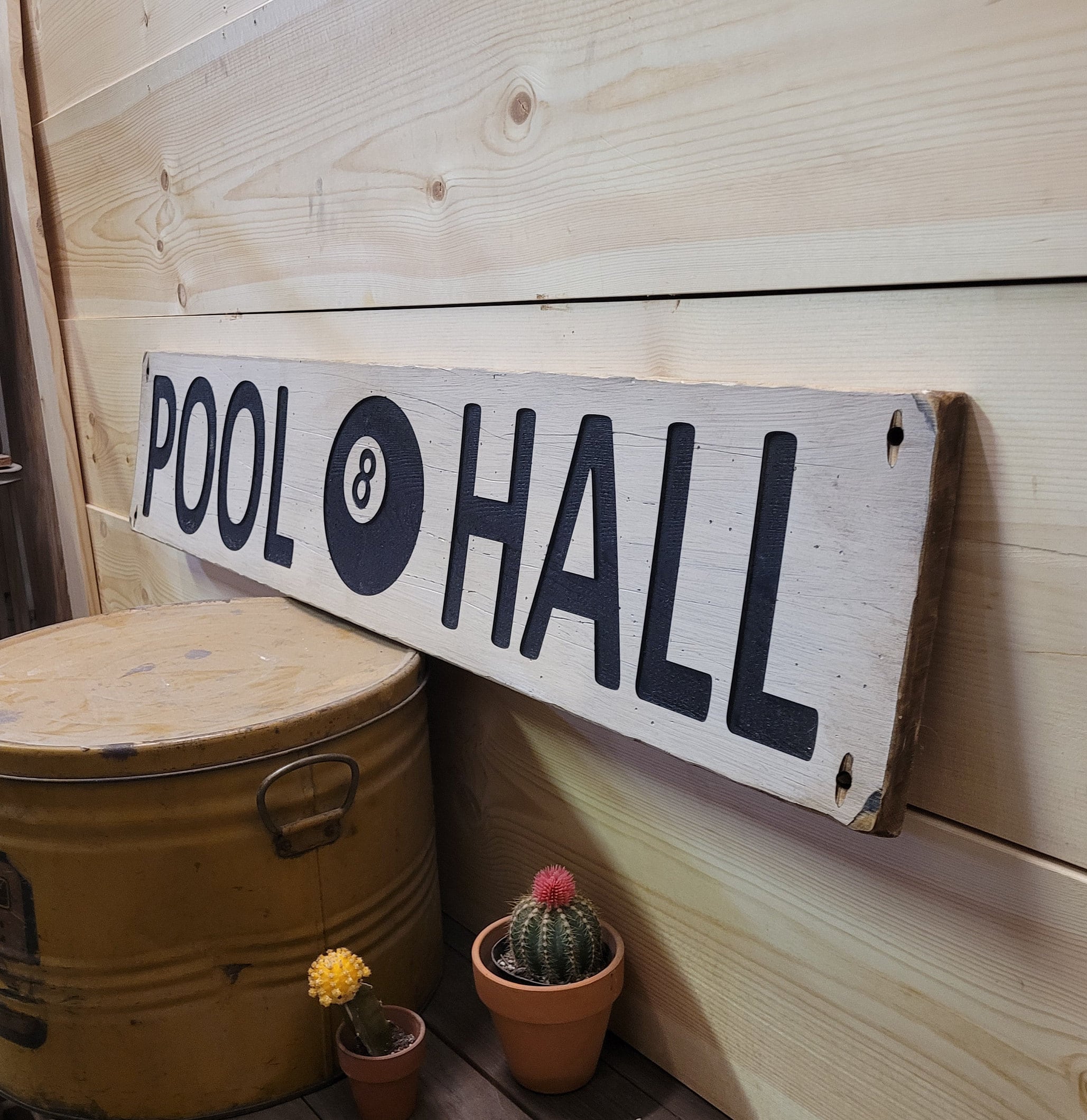 POOL HALL/Rustic/Wood/Sign/Man | Etsy