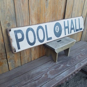 POOL HALL/Rustic/Wood/Sign/Man | Etsy