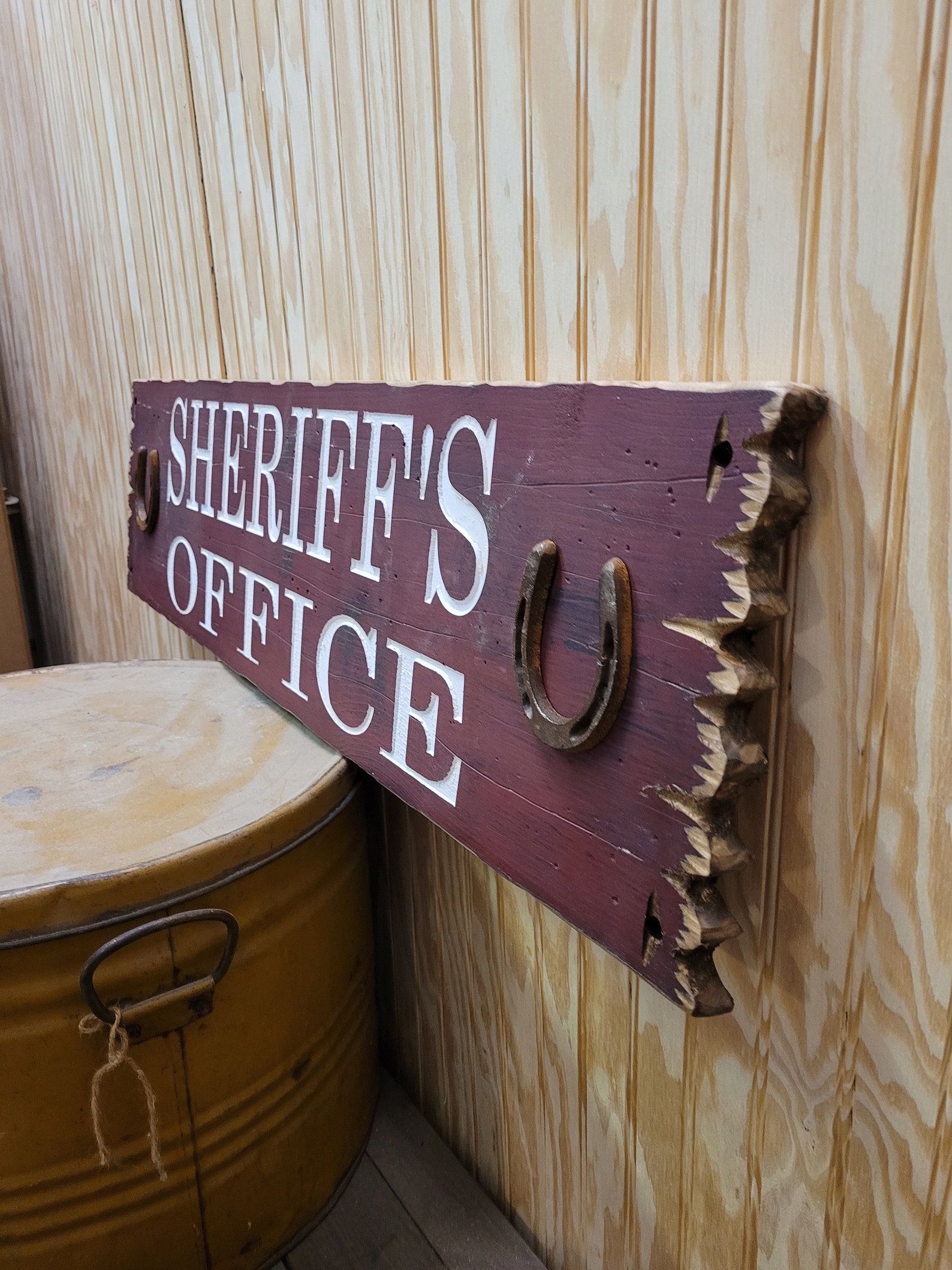 Sheriff's Office Rustic Carved Wood Sign Western décor | Etsy