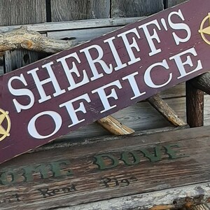 Sheriff's Office Rustic Carved Wood Sign, Western Décor, Bunk House ...