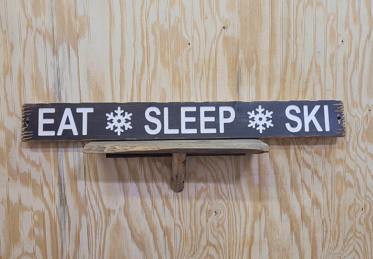 EAT SLEEP SKI /carved/rustic/wood/sign/cabin/lodge/snow - Etsy