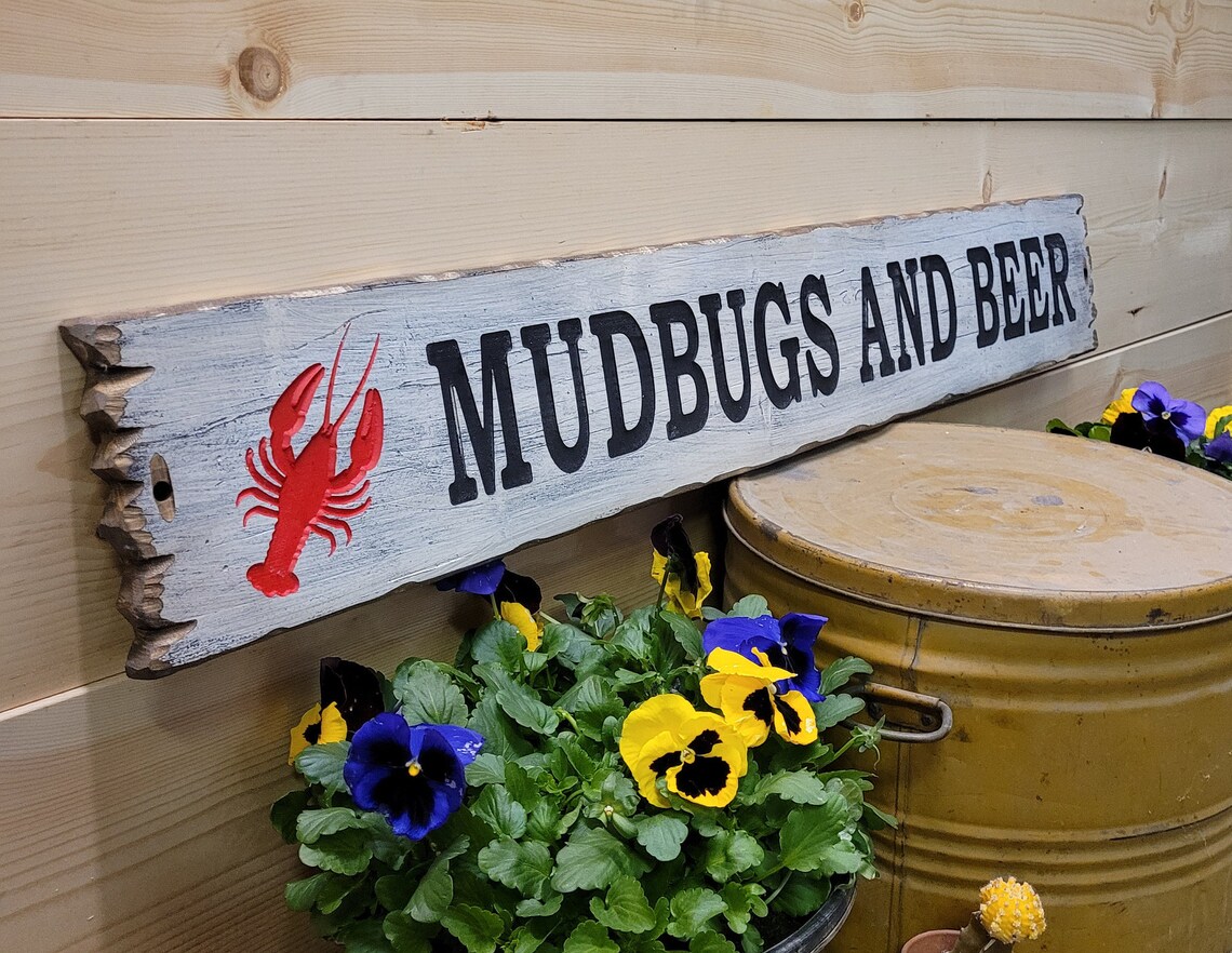 MUD BUGS and Beer/patio/deck/man | Etsy