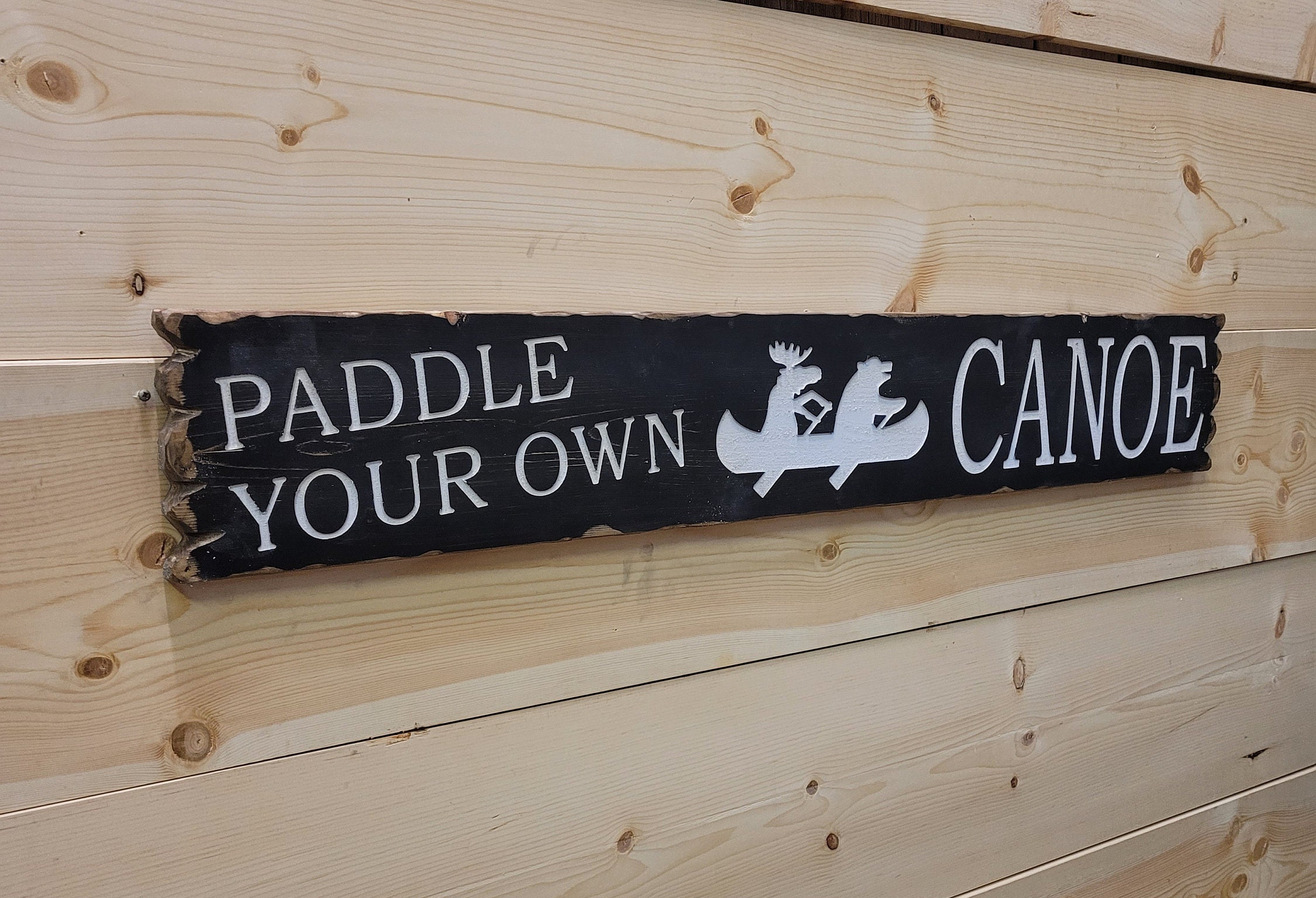 PADDLE Your Own Canoe/carved Rustic Wood Sign/cabin /lodge | Etsy