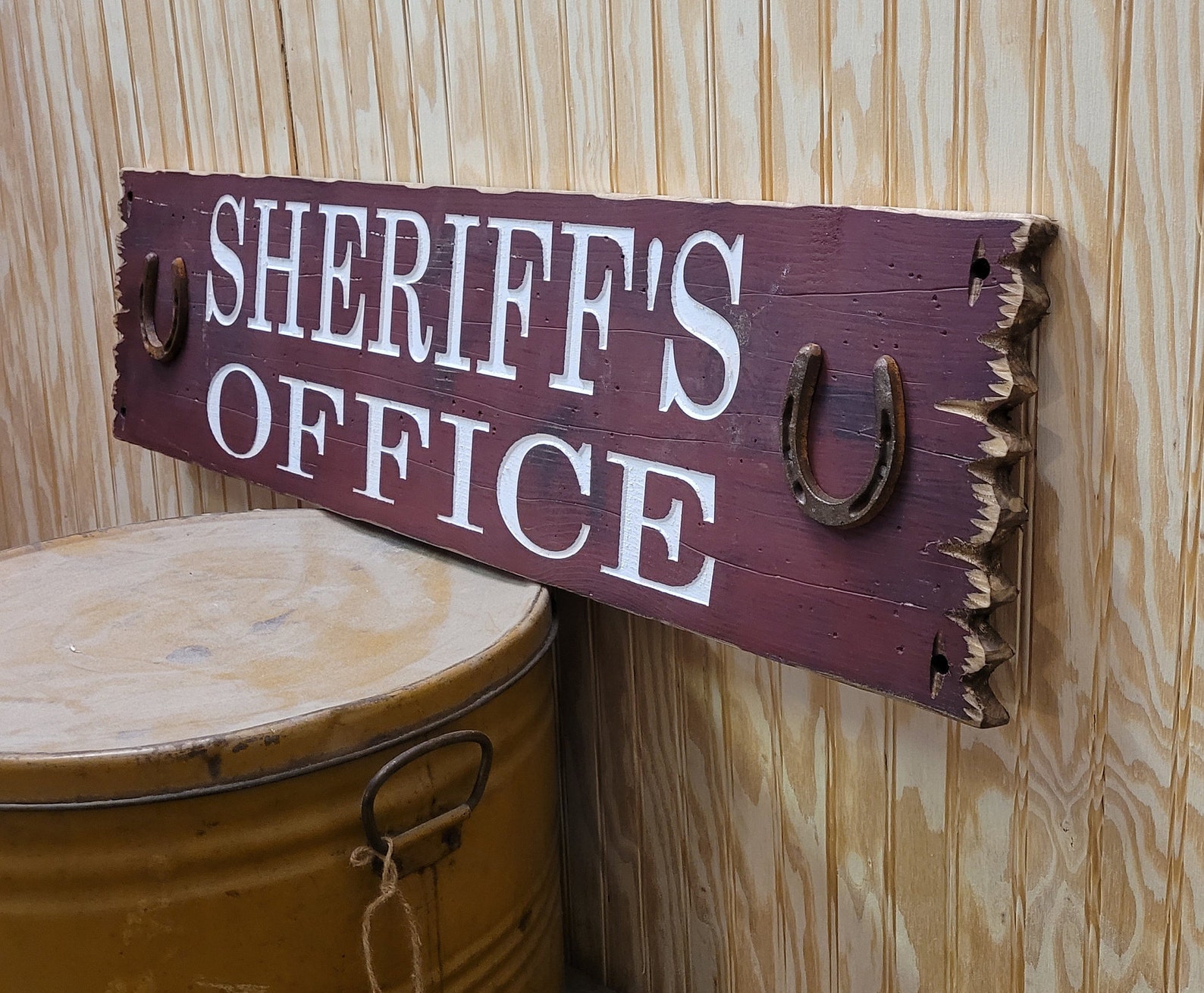 Sheriff's Office Rustic Carved Wood Sign Western décor | Etsy