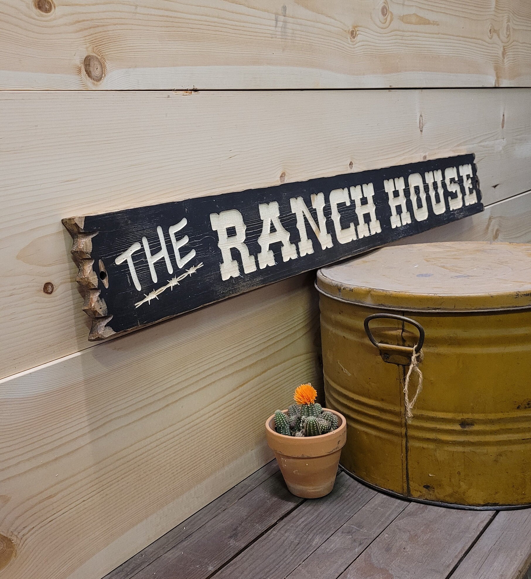 THE RANCH HOUSE Rustic Carved Wood Sign Western Décor Bunk | Etsy