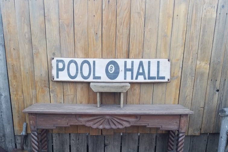 POOL HALL/Rustic/Wood/Sign/Man | Etsy