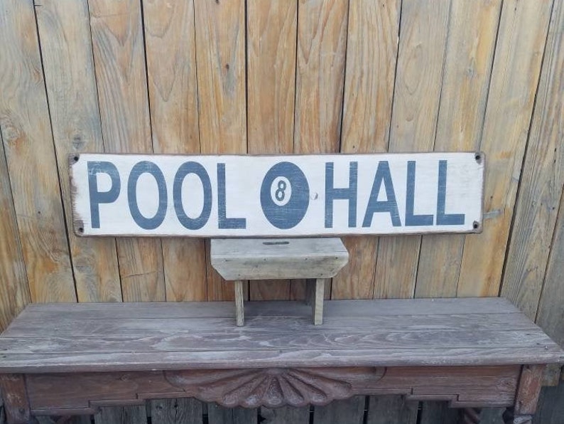 POOL HALL/Rustic/Wood/Sign/Man | Etsy