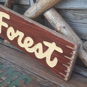National Forest/carved/rustic/wood/sign/cabin/lodge/home/décor/park ...