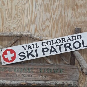 Vail Colorado/ski Patrol/carved/rustic/wood/sign/cabin/lodge/snow ...