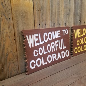 Welcome to Colorful Colorado/carved/rustic/wood/sign/cabin/lodge/home ...