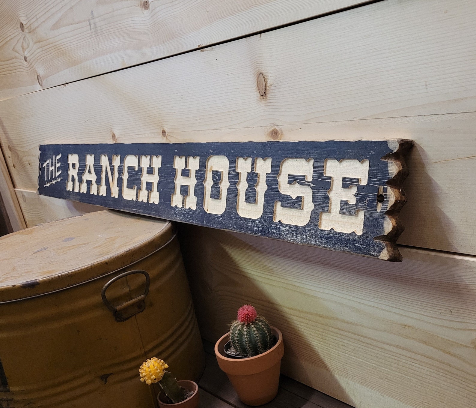 THE RANCH HOUSE Rustic Carved Wood Sign Western Décor Bunk - Etsy