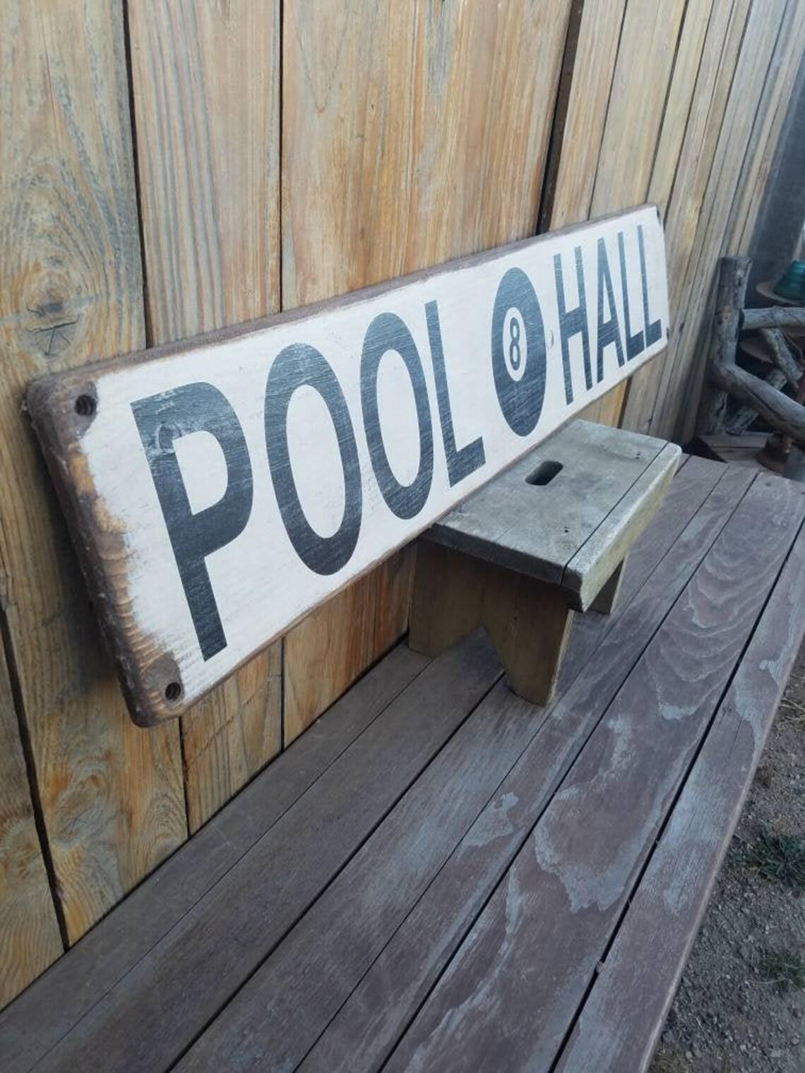 POOL HALL/Rustic/Wood/Sign/Man | Etsy