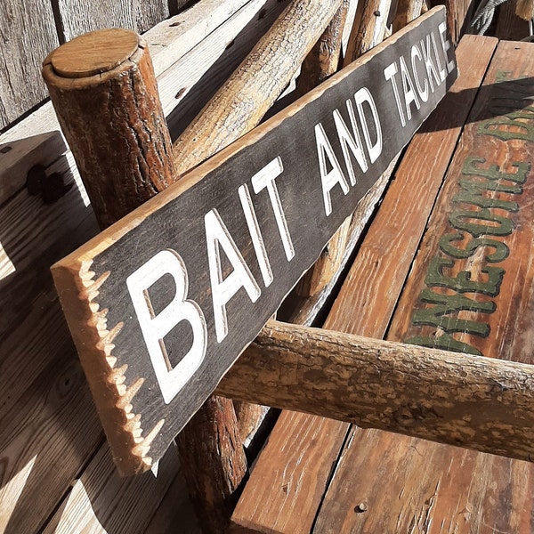 Rustic Bait Shop Sign - Etsy