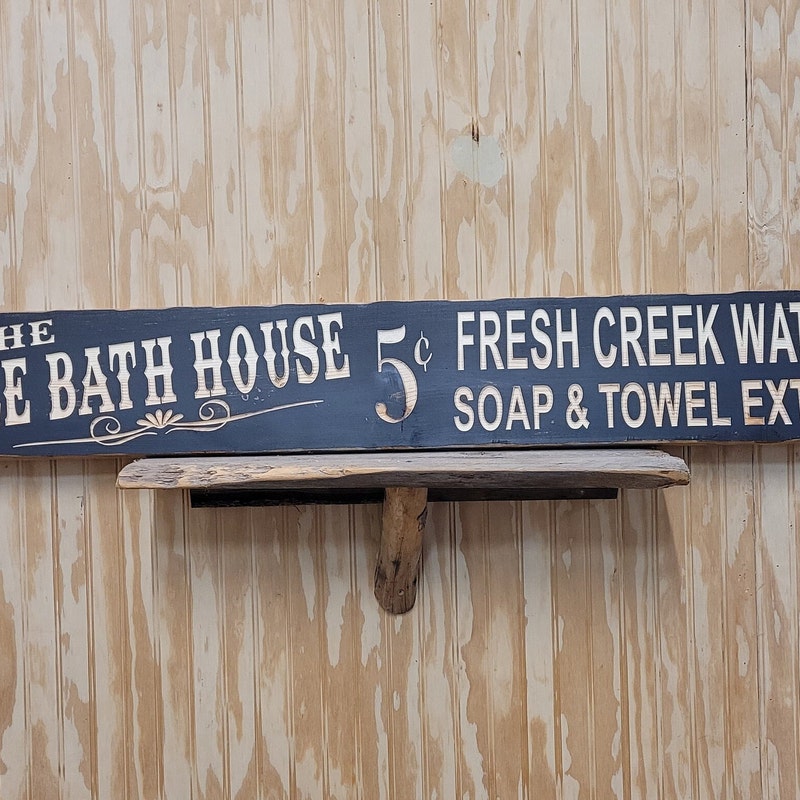 Bath House Sign - Etsy