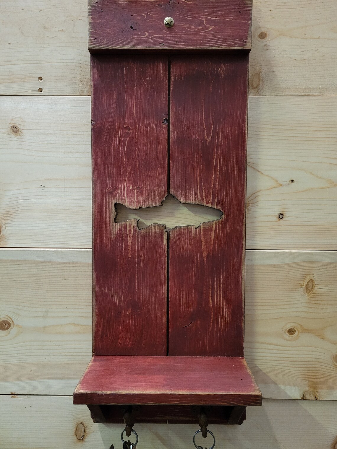 Wooden Shelves Fish Rustic Wood Shelves Cabin décor Lodge | Etsy