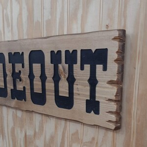 OUTLAW Hideout/rustic/carved/wood/sign/western/décor/bar/cabin/cowboys ...