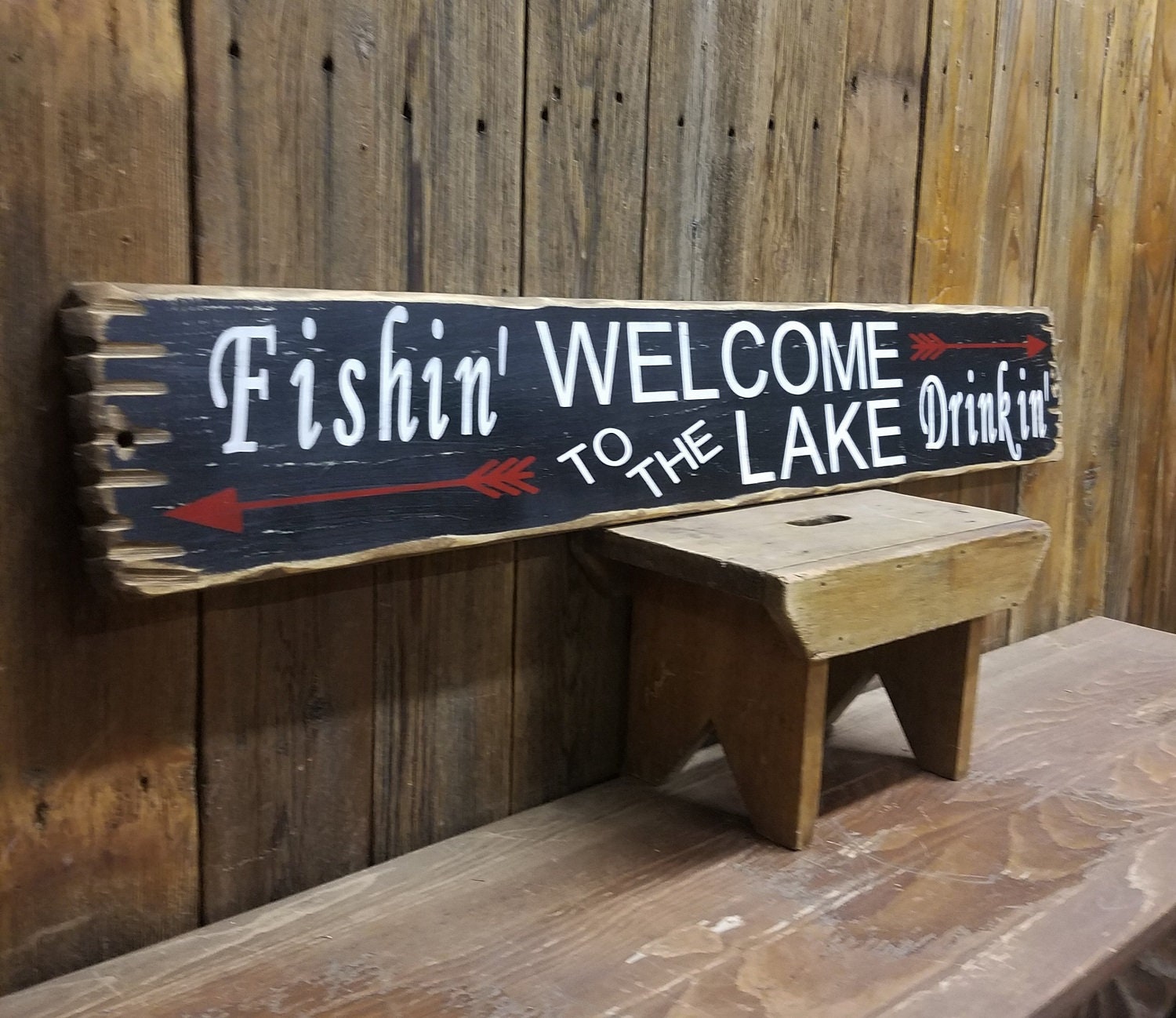 WELCOME to the LAKE/Rustic/Wood/Sign/Marina/Fishing/Lake/Cabin/decor ...